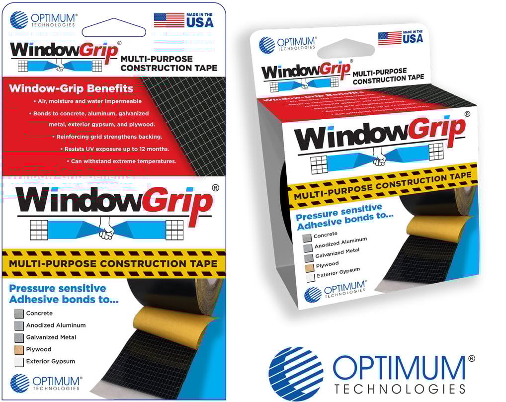 Window Grip® Weather-Resistant Construction Tape - Optimum Technologies